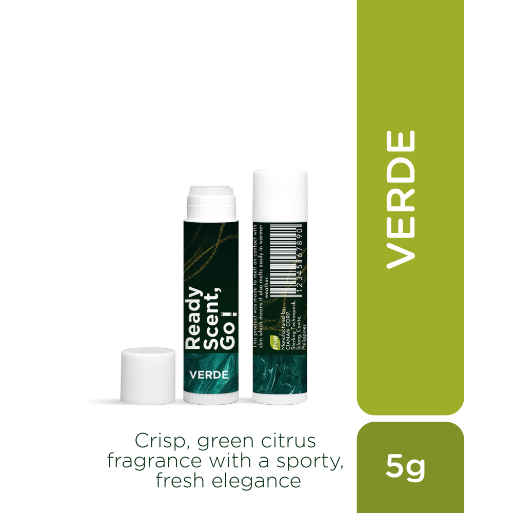 Ready Scent, Go! Solid Perfume - Verde - For Men – True Natural & Clean