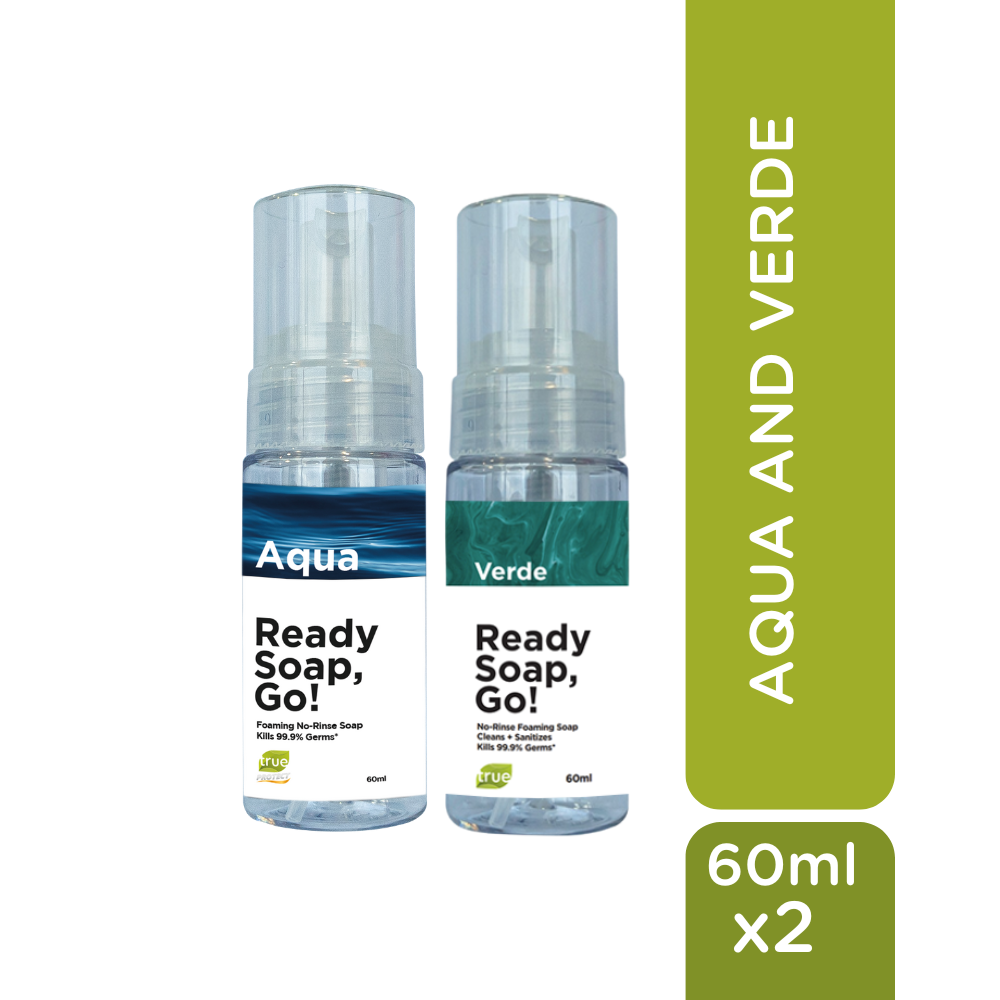 Ready Soap Go Bundle 60ml - AQUA AND VERDE – True Natural & Clean