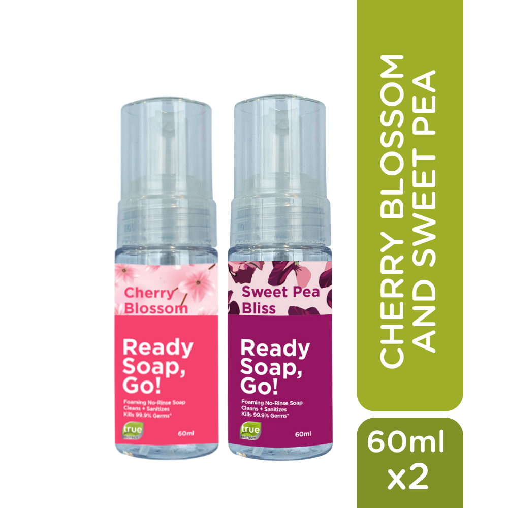 Ready Soap Go Bundle 60ml - CHERRY BLOSSOM AND SWEET PEA – True Natural ...