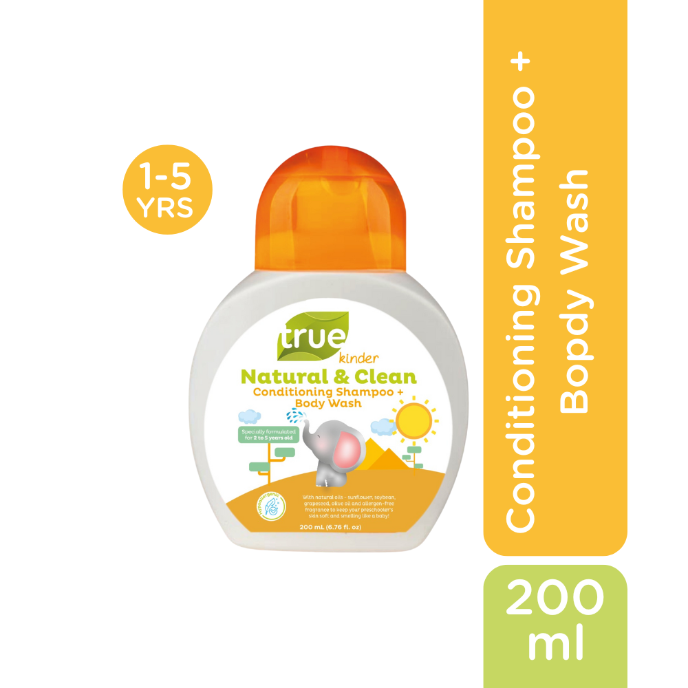 True Kinder Natural & Clean 200ml - Conditioning Shampoo + Body Wash ...